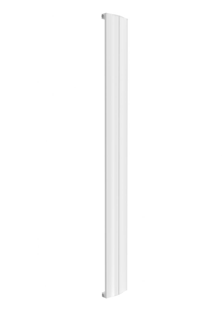 Reina Wave Vertical Aluminium Designer Radiator, White, 1800mm x 204mm ...